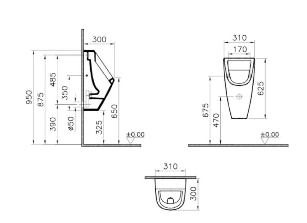 VITRA Pisoar Skriveni S20 5462B003-0309 | Ivan i tim